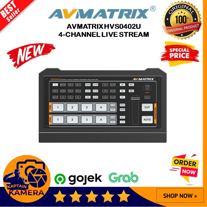 Jual AVMATRIX HVS0402U 4-CHANNEL LIVE STREAMING VIDEO SWITCHER | Shopee ...