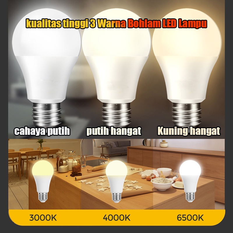 Jual Topspot kualitas tinggi 3 Warna Bohlam LED Lampu Kotak Tiga 8W E27 ...