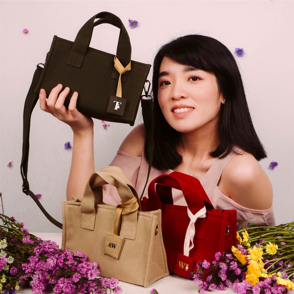 Jual Mi-rae Korean Canvas Bag FREE CUSTOM INISIAL/GAMBAR/LOGO // MEINHART // tas kanvas mini ...