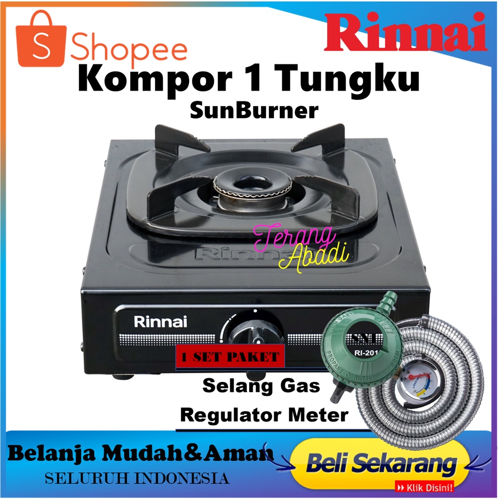 Jual Kompor Gas Rinnai RI-201S+Selang Gas+Regulator Meter Terbaru ...