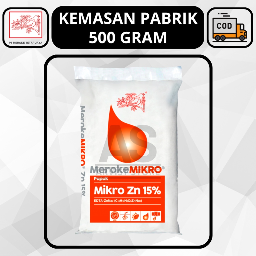 Jual Pupuk MEROKE MIKRO ZN 15% EDTA 500 Gram Kemasan Pabrik Hidroponik ...