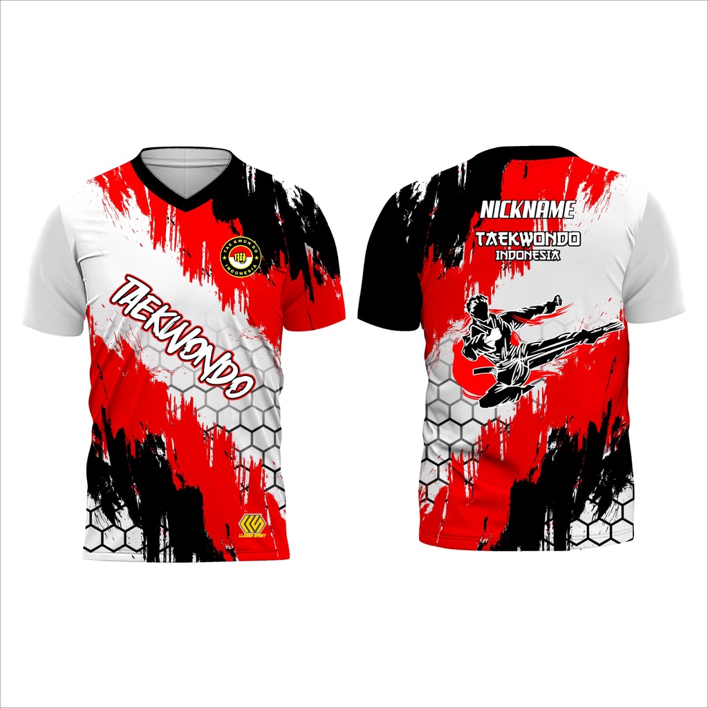 Jual Kaos Jersey Taekwondo Gratis tambah Nama dan Logo | Shopee Indonesia