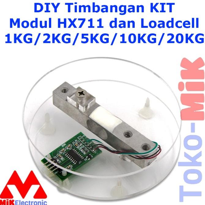 Jual Kit Loadcell Load cell HX711 Sensor Timbangan Digital Acrylic Arduino tok-mi Ayo Beli ...