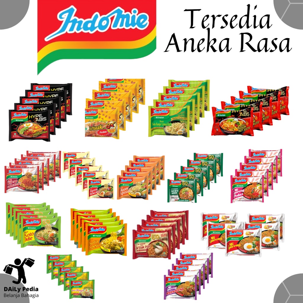 Jual Indomie Mie Instan Isi beli 5 Pcs Tersedia Aneka Rasa | Shopee ...