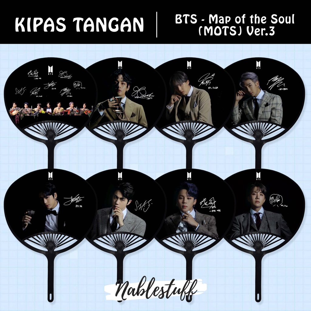 Jual Kipas Tangan BTS Map Of The Soul (MOTS) Ver 3 // Kipas Kerang ...