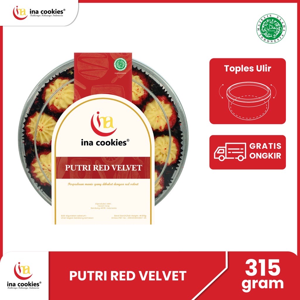 Jual Ina Cookies Reguler PUTRI RED VELVET | Shopee Indonesia