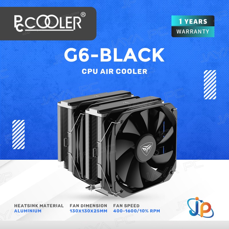 Jual PCCOOLER GameIce G6 Black - Dual Tower CPU Air Cooler Fan | Shopee ...