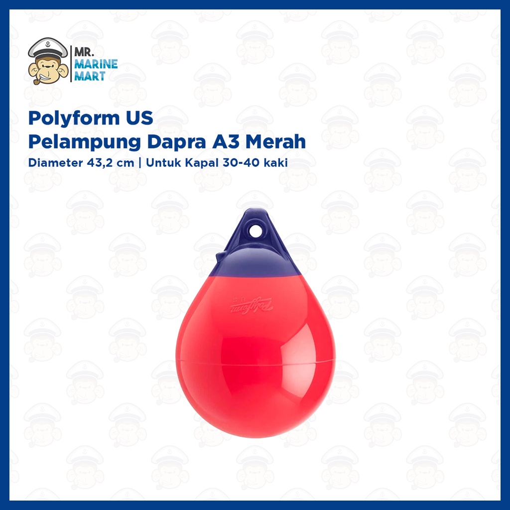 Jual Polyform Buoy A3 Pelampung Kapal Dapra Kapal Polyform US A3 Merah ...