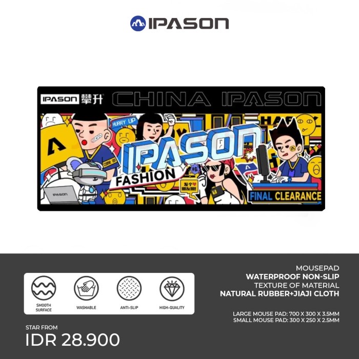 Jual IPASON Customize Mouse Pad Large Thicken Keyboard Pad Computer Mat ...
