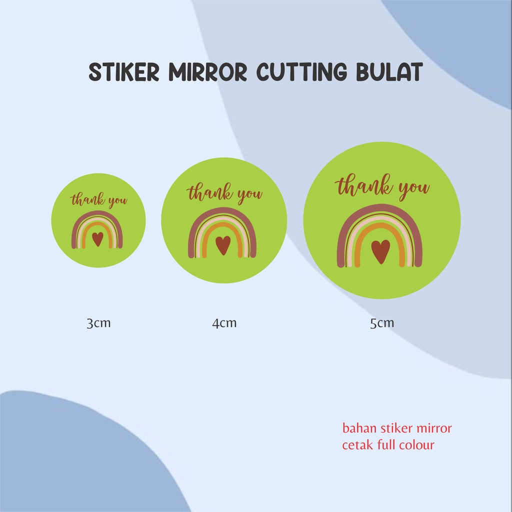 Jual STIKER BULAT FREE CUTTING UKURAN 3,4,5 (CM) | Shopee Indonesia