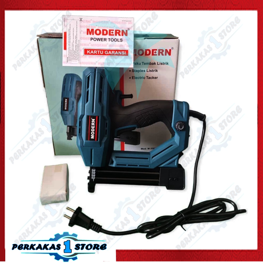 Jual Electric Stapler Gun MODERN M 30FU Mesin Paku Tembak Elektrik F30 ...