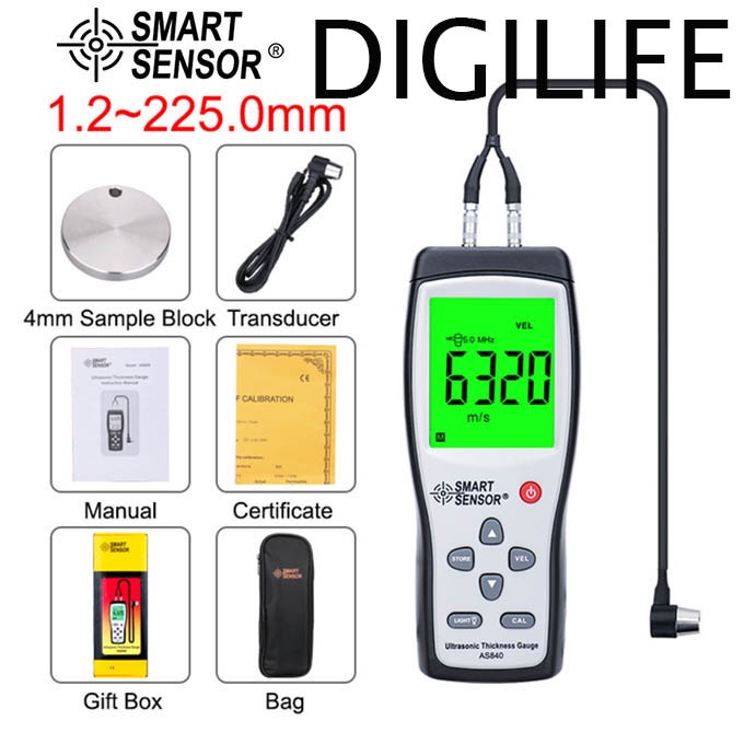 Jual Ultrasonic Thickness Gauge Kaca Besi Keramik Plastik Smart Sensor ...