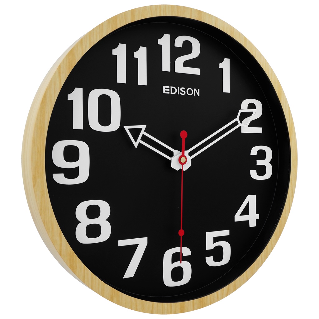Jual Jam Dinding Edison Sweep ES 362 T50 WOOD Timbul Diameter 360mm ...