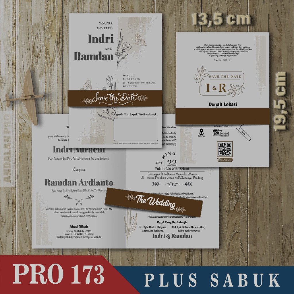 Jual Pro 173 Lipat 2 Plus Sabuk - Cetak Undangan Color / Berwarna ...