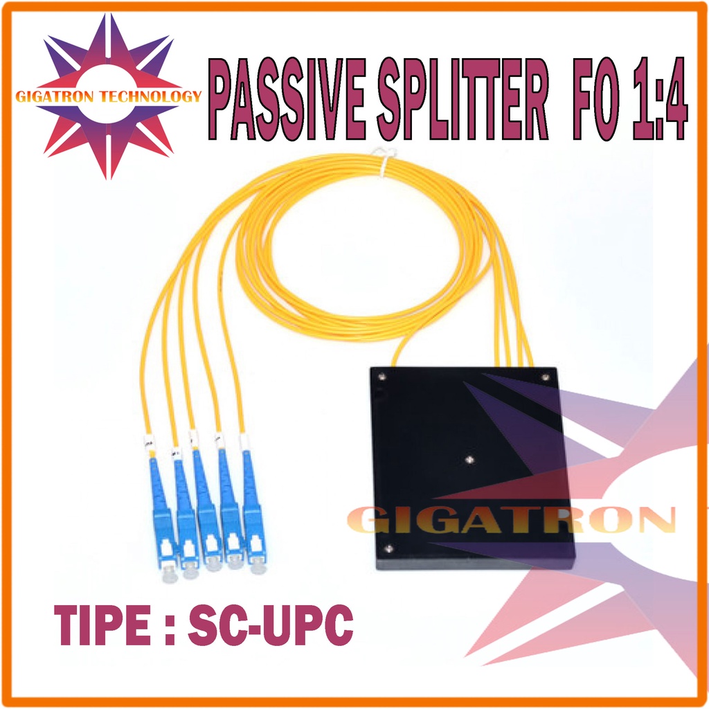 Jual Fiber Optic SC UPC PLC 1:4 Passive Splitter Ratio Coupler Cable ...