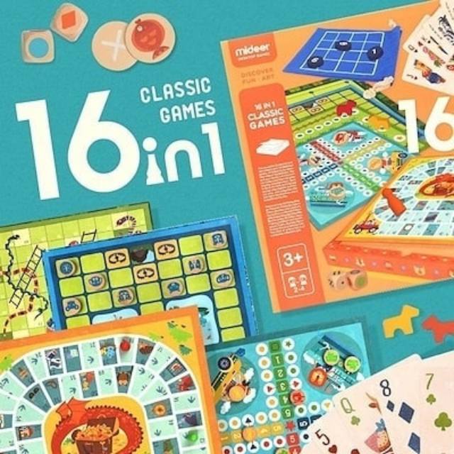 Jual Mideer 16 in 1 classic games Mainan Edukasi Anak Board Game ...