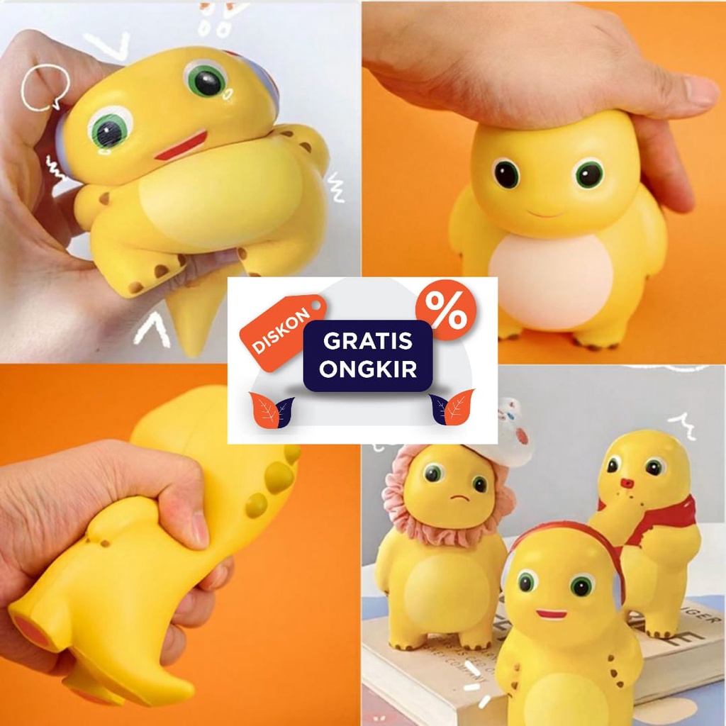 Jual Hokiterus21 SQUISHY DINO SOFT SLOW squishy dinosaurus squishy naga ...
