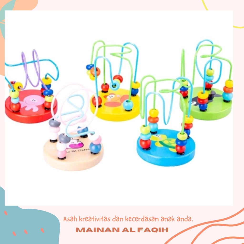 Jual Mainan Edukatif Anak /Wire Beads / Mini round beads / Mainan Alur ...