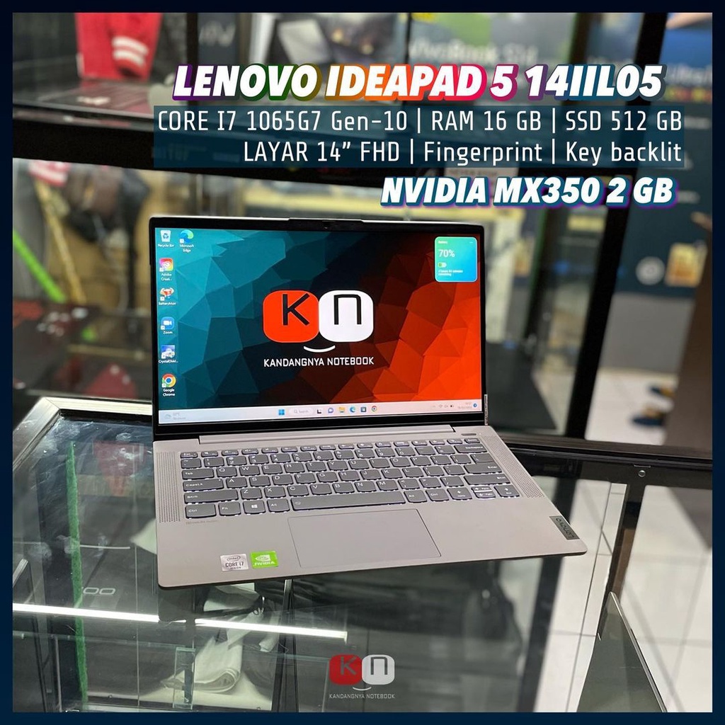 Jual LENOVO IDEAPAD SLIM 5 14IIL05 i7 1065G7 RAM16/SSD512 NVIDIA MX350 ...