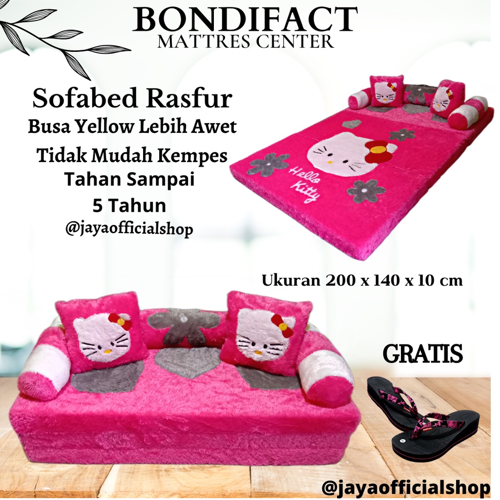 Jual JAYA OFFICIAL Kasur Sofa bed Minimalis Bulu Rasfur Karindo dengan Isi Busa Yellow dan ...