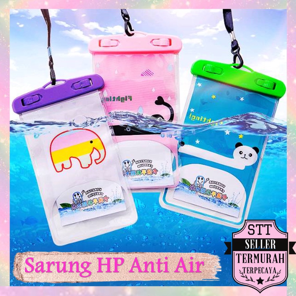 Jual STT Sarung HP Anti Air Motif Kartun Pouch HP Smartphone Waterproof ...