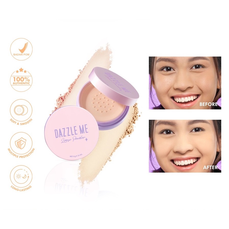 Jual DAZZLE ME Always Setting Loose Powder Soft and Smooth | Shopee ...