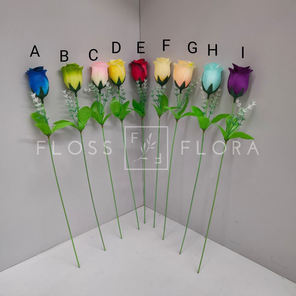 Jual Bunga Artificial / Bunga Palsu / Rose Kuncup Levi 1 Pcs | Shopee ...