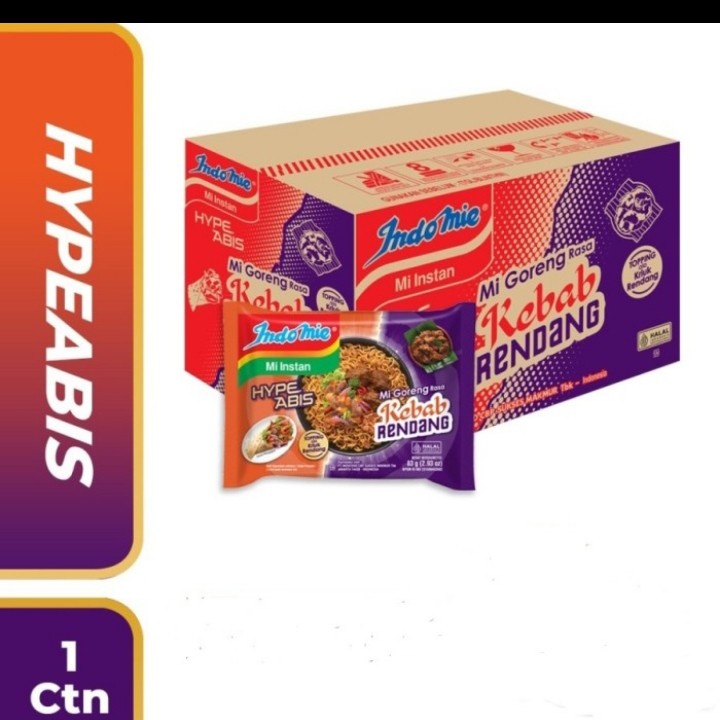 Jual Mie Instan Indomie Goreng Rasa Kebab Rendang 83 Gram 1 Carton ...