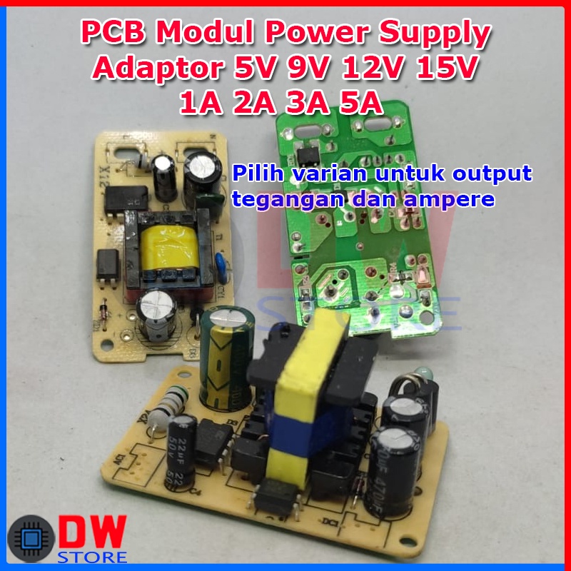 Jual PCB Modul Power Supply Adaptor 5V 9V 12V 15V 1A 1.5A 2A 3A 3.5A 4A 5A Berbagai Output ...