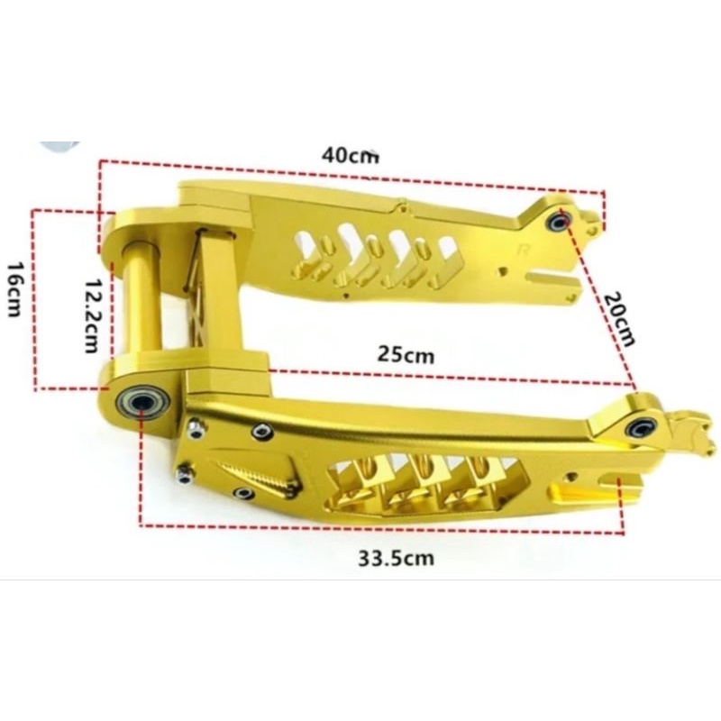 Jual Swingarm molis cnc almunium universal, swing arm motor listrik ...