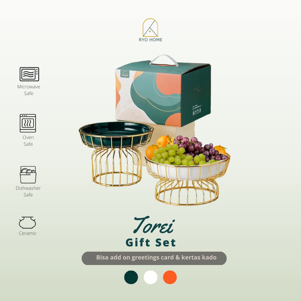 Jual Ryo Home - TOREI Tray Mangkok Keramik / Gift Set / Piring Saji ...