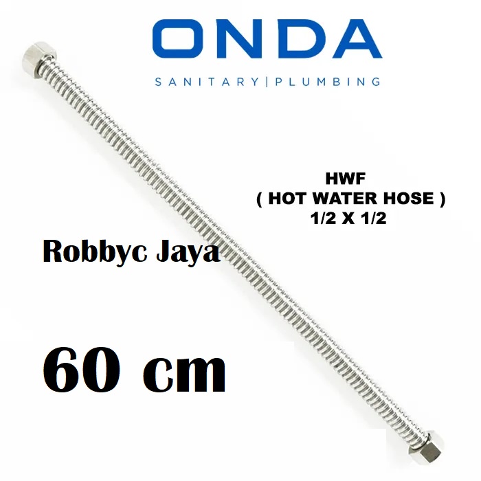 Jual ONDA HWF 1/2" x 1/2" (HOT WATER HOSE) SELANG KAKU AIR PANAS - 60CM | Shopee Indonesia