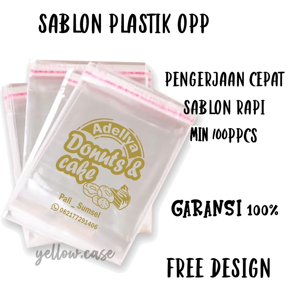 Jual plastik opp custom design sablon / plastik opp sablon / plastik ...