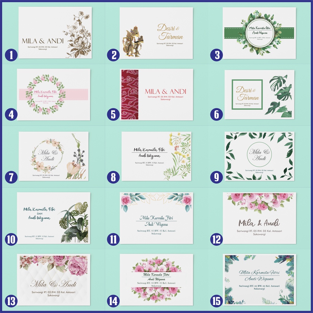 Jual 50 PCS AMPLOP MOTIF BUNGA ( Amplop Kondangan/Amplop Sumbangan ...