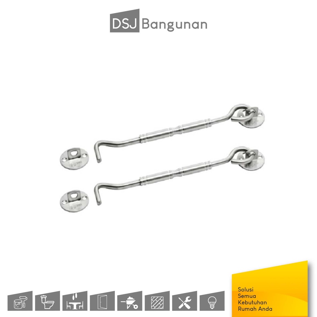 Jual Hampton Window Stay WS 511 8" SSS / Hak Angin Penahan Jendela | Shopee Indonesia