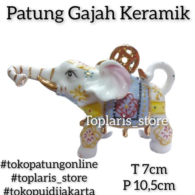 Jual Patung Gajah Keramik Thailand | Shopee Indonesia
