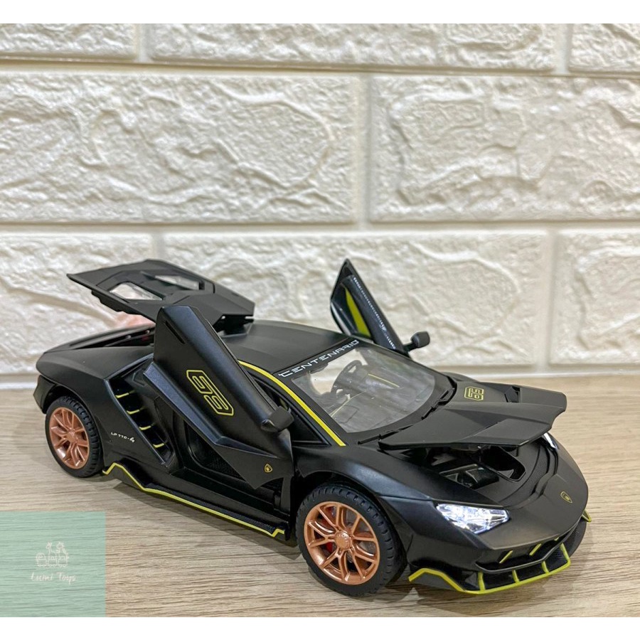 Jual Diecast Mobil Lambo Centenario LP770-4 Pullback Lampu Suara skala1 ...
