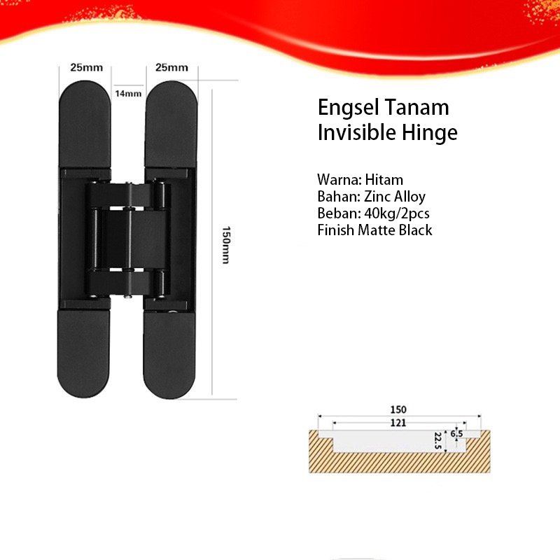 Jual Invisible Hinge Engsel Pintu Tanam Door Hinge Berkualitas ...