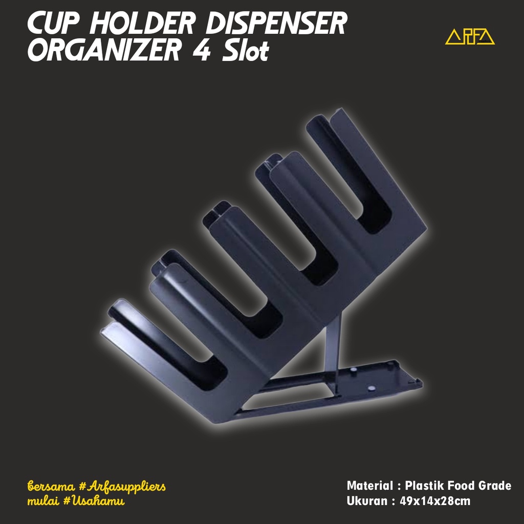Jual Cup Holder Dispenser Organizer 4 slot | Shopee Indonesia