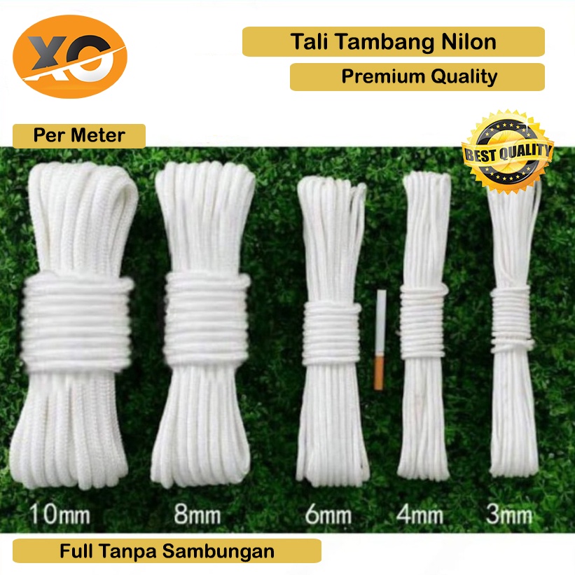 Jual Tali Tambang Nilon Kecil 3mm 4mm 5mm Tali Nylon Sumbu Kepang ...