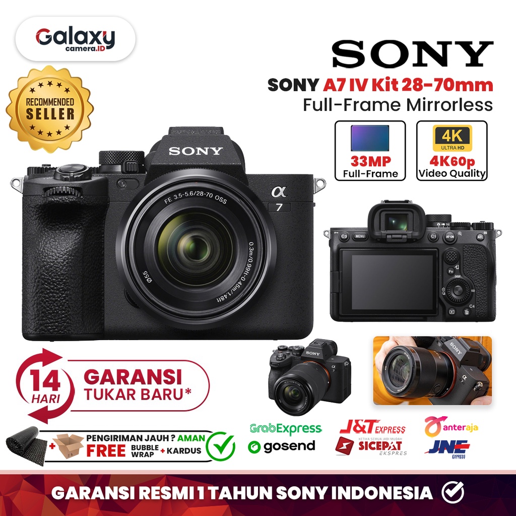 Jual Sony Alpha A7 IV Kit 28-70mm Sony A7IV A7 Mark IV Mirrorless Resmi ...
