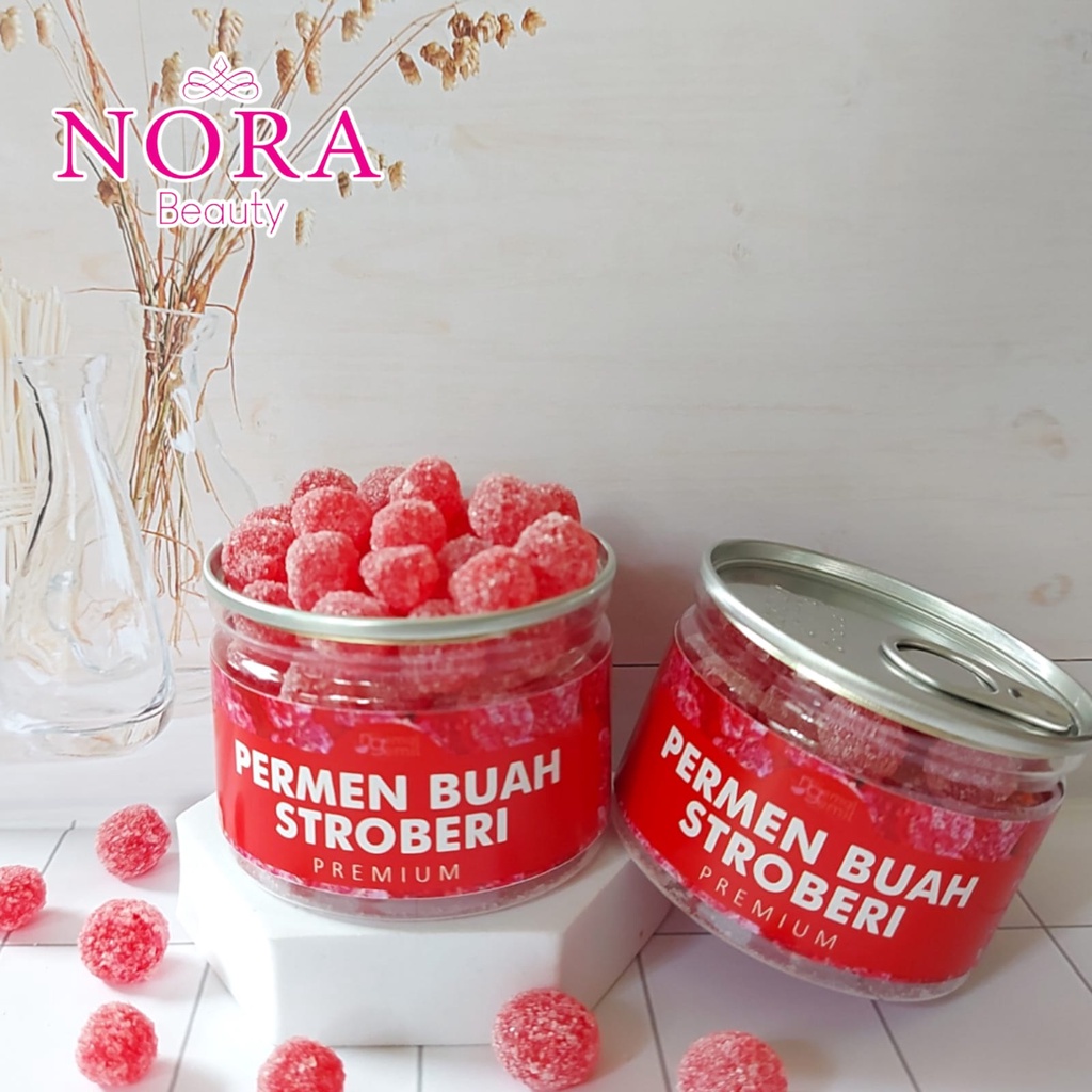 Jual Permen Buah Stroberi (Strawberry Candy) Kemasan CAN Premium ...