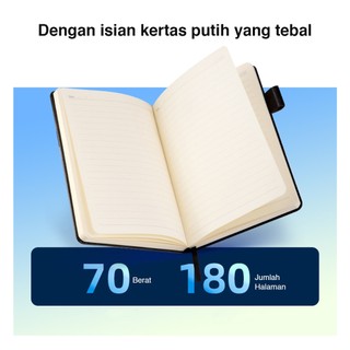 Jual Deli Leather Cover Notebook / Buku Catatan Sampul Kulit A5 180 ...