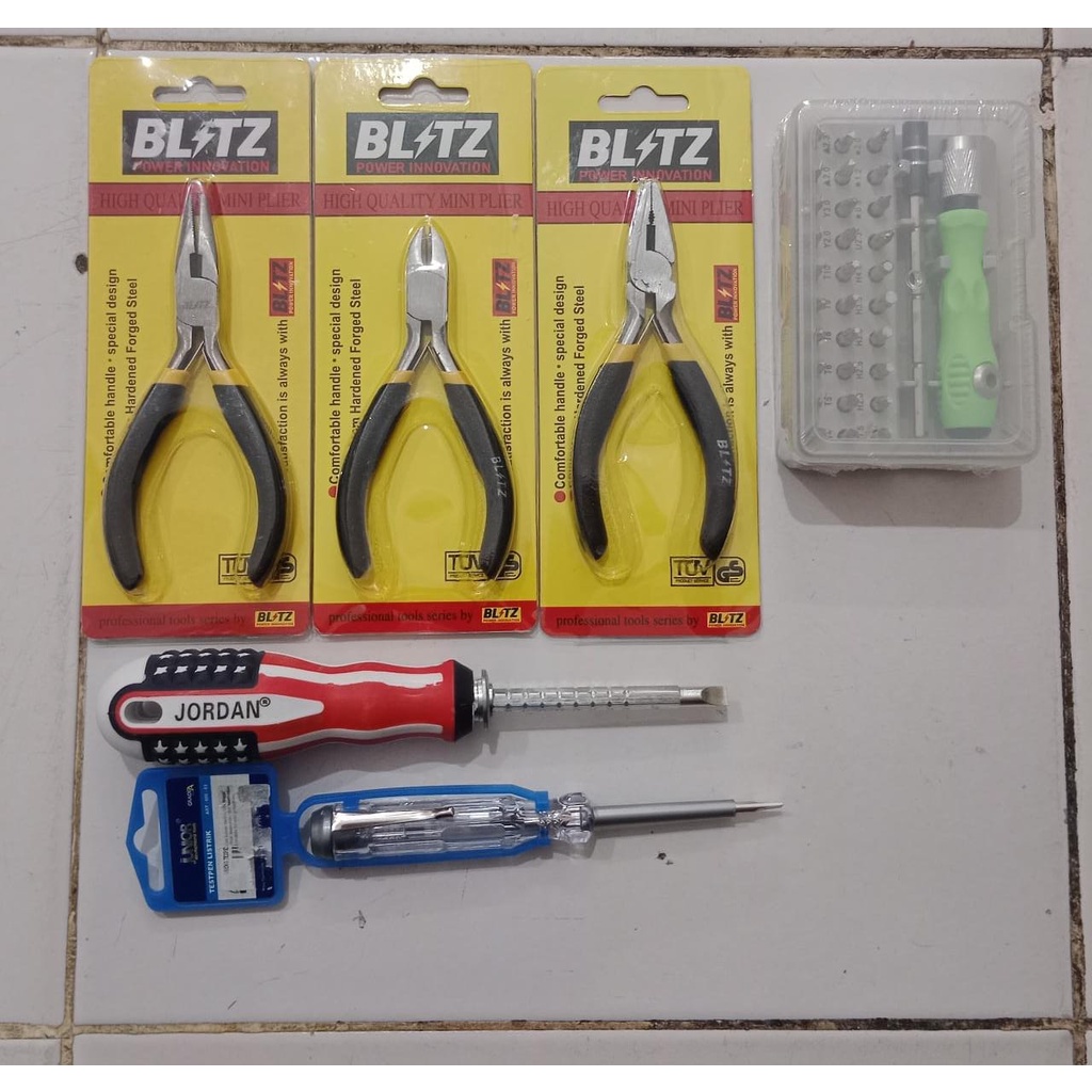 Jual Paket Tang Set & Obeng Set - Tang Kombinasi, Tang Lancip, Tang ...