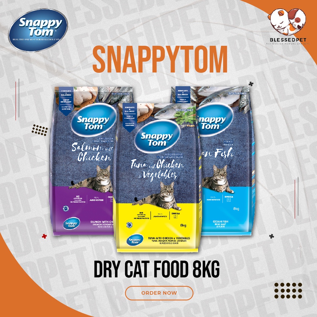 Jual Snappy Tom Dry Cat Food 8kg / Makanan Kering Kucing Snappytom 8 kg ...