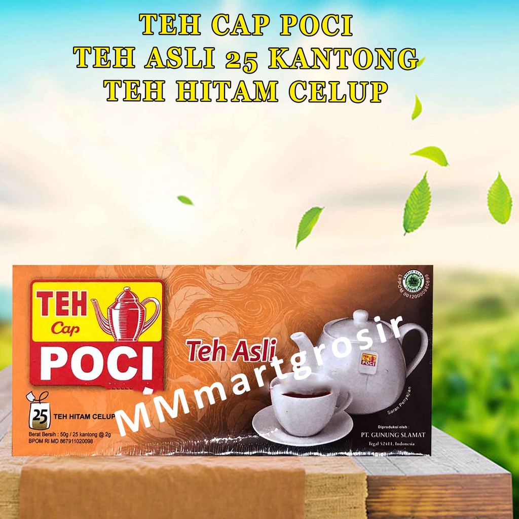 Jual Teh Cap Poci / Teh Asli / Teh Hitam Celup / 50gr / 25 cup | Shopee ...