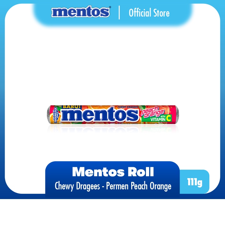 Jual Mentos Chewy Dragees Peach Orange 37g - Permen Mint Rasa Jeruk ...