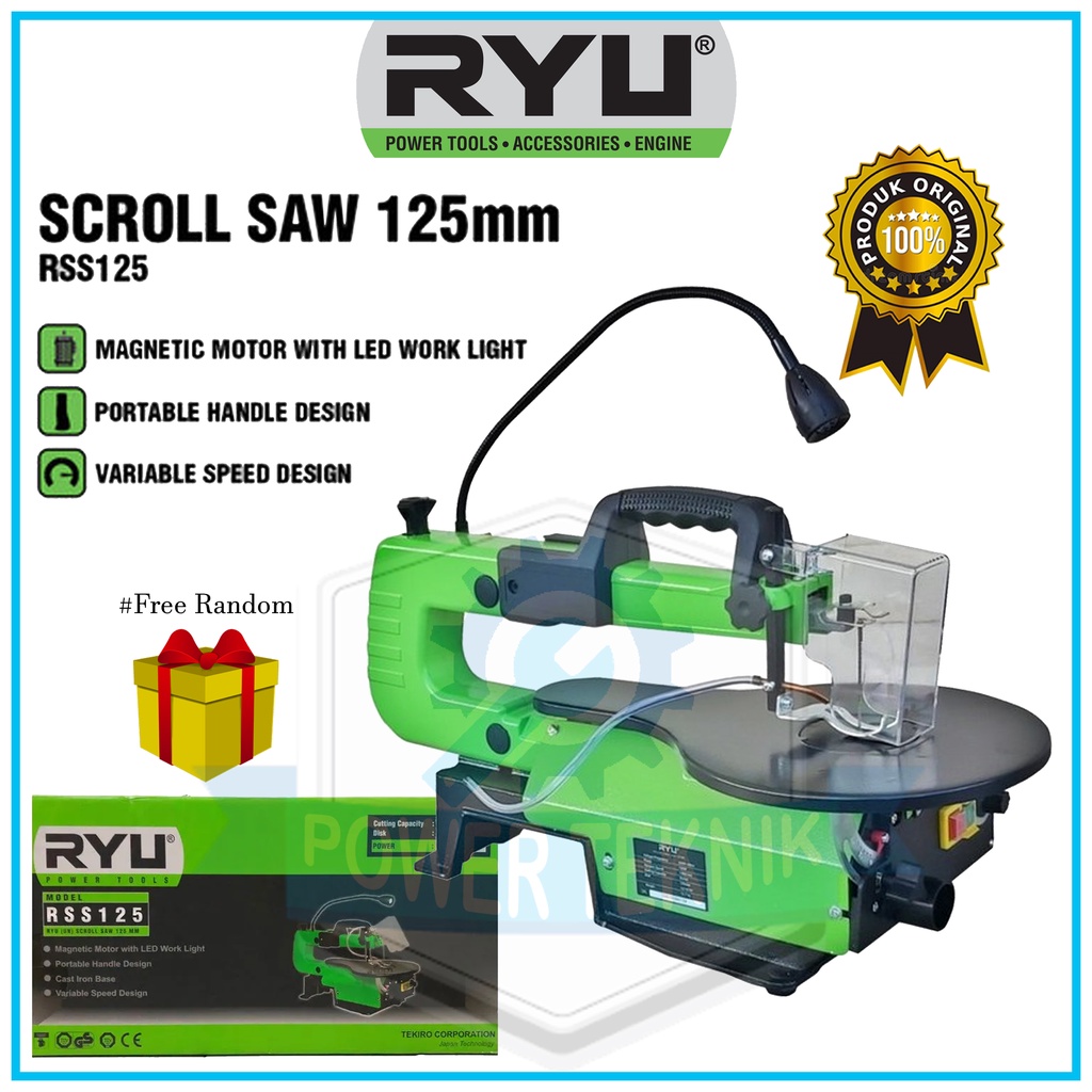 Jual Mesin Scroll Saw RYU RSS125 Mesin Gergaji Ukir Kayu Triplek ...