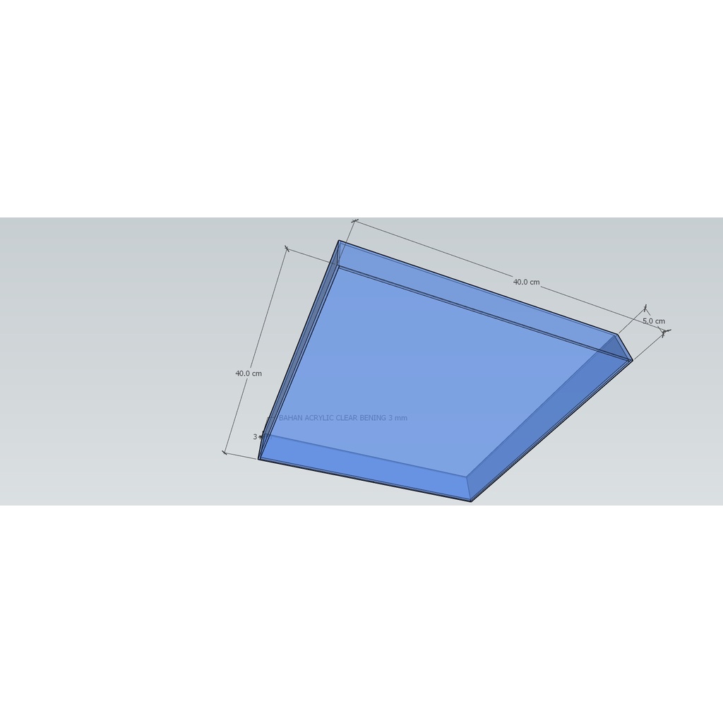 Jual CUSTOM ACRYLIC BOX/KOTAK ACRYLIC 40X40X5 CM | Shopee Indonesia