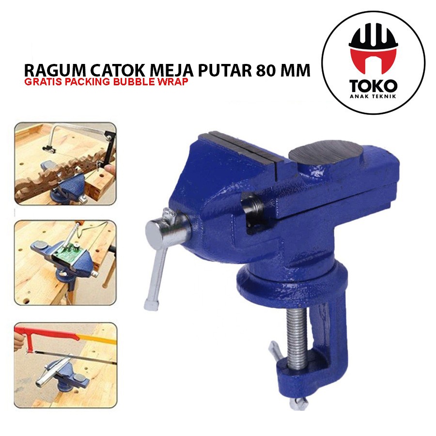 Jual Catok Meja Putar Anvil 80mm / Ragum Tanggem / Table Clamp Vise ...